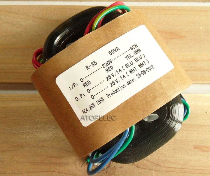 220V 50W R-Core Transformer 25V+25V for Audio Amplifier Preamp AMP DAC ...