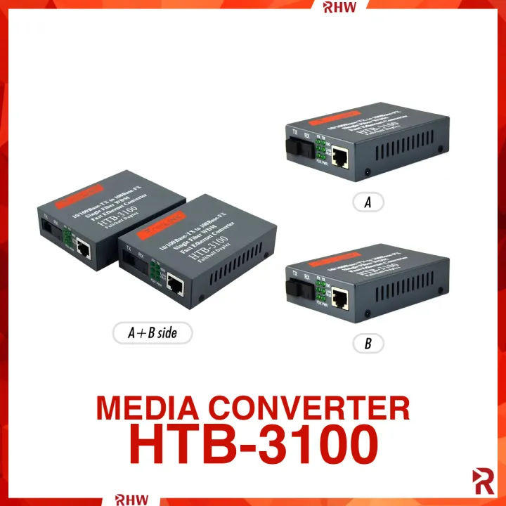 FTTH / FTTP Media Converter HTB-3100 Fiber Optical Single Mode Single ...