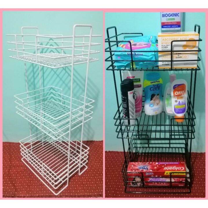 [3-LAYER] THICK MULTIPURPOSE WIRE MESH STORAGE RACK METAL SHELF BASKET ...