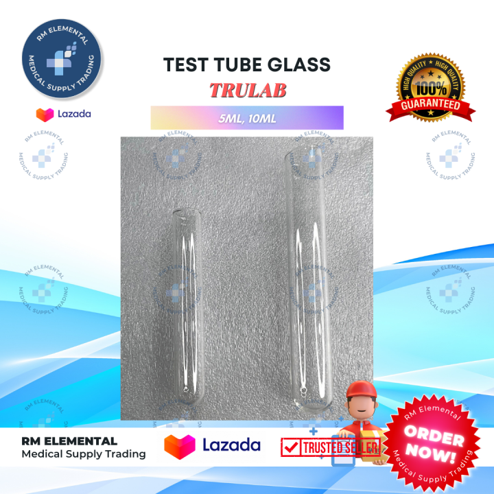 Test Tube borosilicate Glass (TRULAB) 5ml, 10ml | Lazada PH