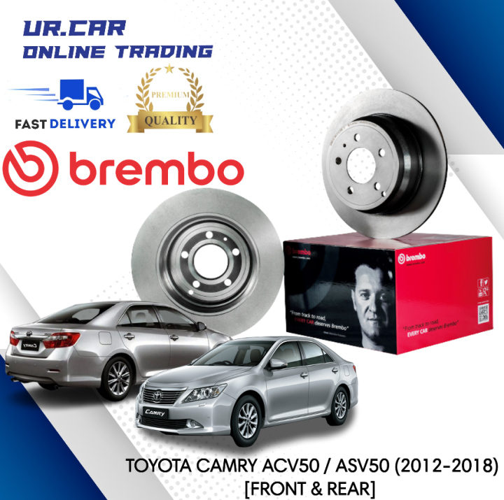 BREMBO TOYOTA DISC BRAKE ROTOR & BRAKE PAD CAMRY ACV50 ACV51 ASV50 (2012 - 2018) FRONT (DEPAN ...