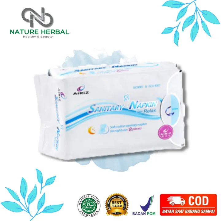Airiz Pembalut Wanita / Pembalut Kesehatan Herbal Airiz Night Time ...