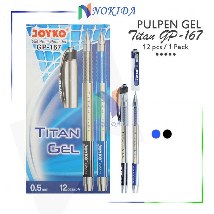 Nokida Pulpen Jel Joyko GP-167 [1 Pack/12 Pcs] / Gel Pen Pulpen Pena ...