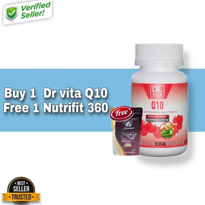 100% Authentic Dr. Vita Q10 with Nattokinase and Vitamin E with free Nutrifit 360 | Lazada PH