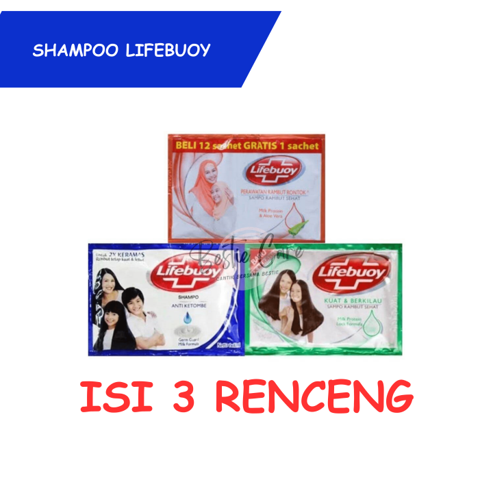 ISI 3 RENCENG SHAMPOO LIFEBUOY SACHET / SAMPO RENCENGAN MURAH | Lazada ...