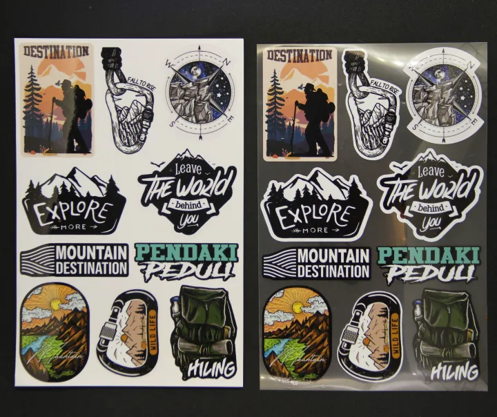 stiker motor aesthetic sticker pack pegunungan/pemandangan/gunung ...