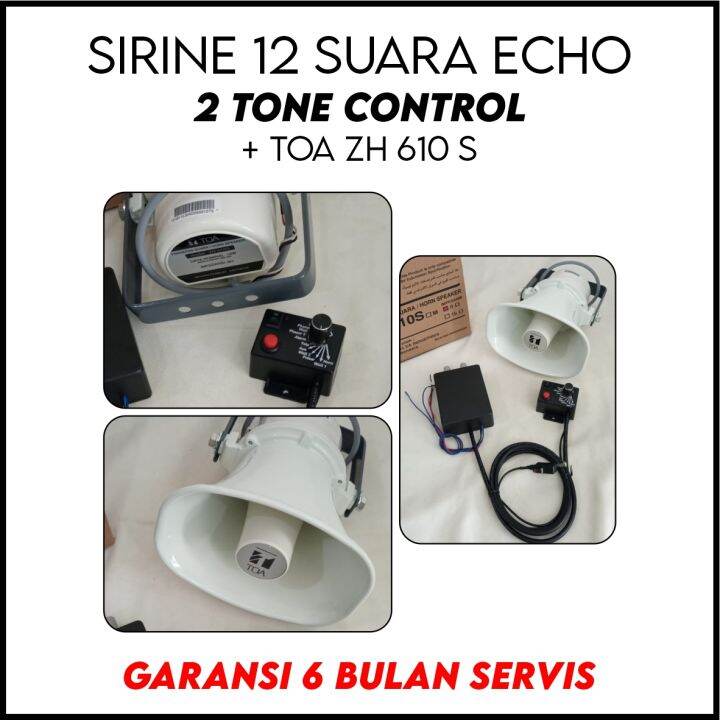 Sirine 12 suara ECHO MURAH Patwal plus TOA ZH610S ZH 610 S 610S Sirene Polisi Gema 50 Watt ...