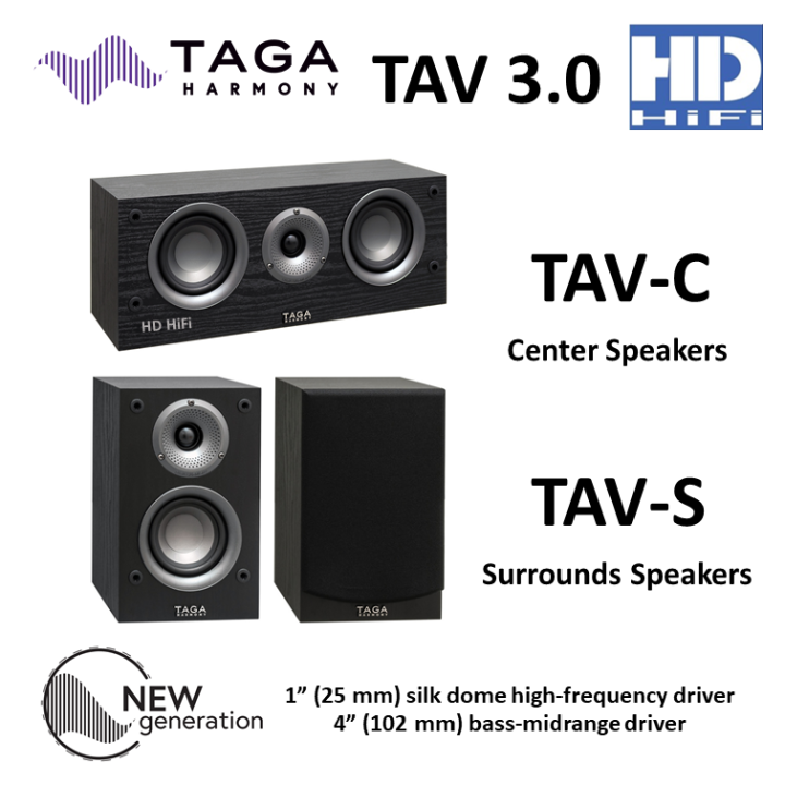 Taga Harmony TAV3.0 (TAV-C + S) Speaker Set 3.0 Channel | Lazada.co.th