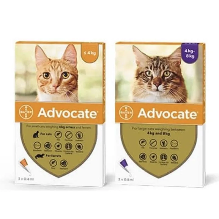 Advocate Cat Spot-on 0-4kgแอดโวเคท แมว/ลูกแมว หยอดหลัง หยอกล้อ | Lazada.co.th
