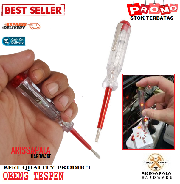 Tespen Obeng Testpen Test Pen Voltege Tester Obeng Tas pen Tes pen ...