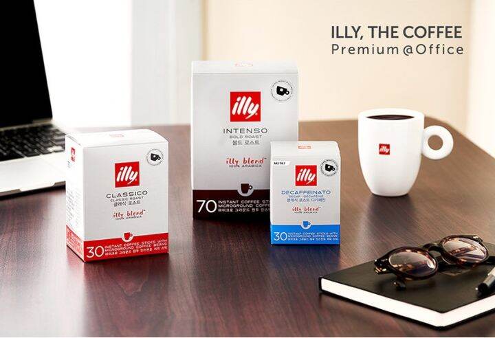 [ILLY] Cà phê gói illy size Regular hộp 30 gói/ 일리 인스턴트 스틱커피 레귤러 30입 ...
