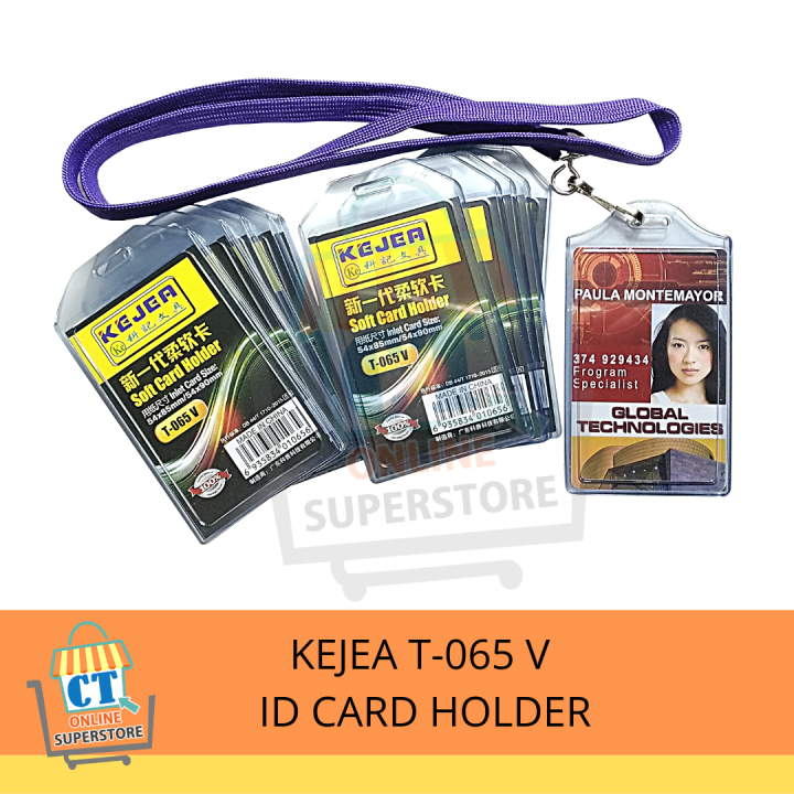 KEJEA T-065V ID Card Holder Single Pocket | Inlet Card Size: 54X85MM ...
