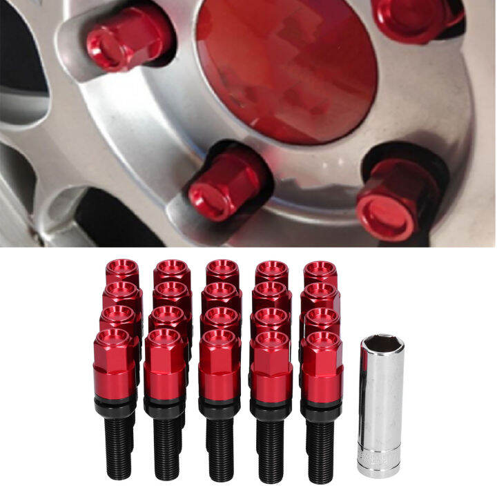 Extended Lug Nut M14x1.5 Extended Lug Bolt Ball Seat พร้อมปลอกสำหรับ ...