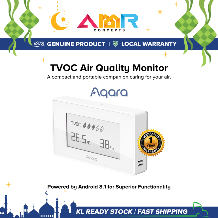 Aqara TVOC Air Quality Monitor Zigbee 3.0 Triple Sensor E Ink Screen 1 ...