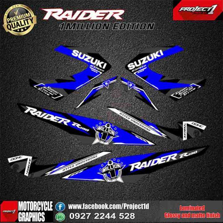 SUZUKI RAIDER 150 REBORN 1 MILLION EDITION LAMINATED STICKER | Lazada PH