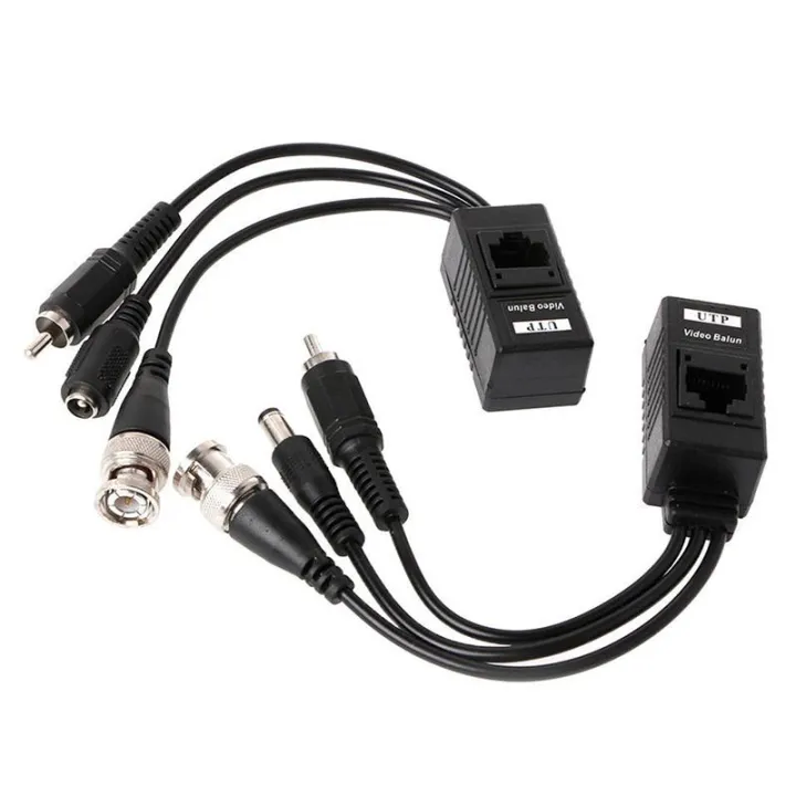 Remai 1 Pair BNC To RJ45 Passive Video Power + Audio Balun Transceiver For CCTV Camera | Lazada PH