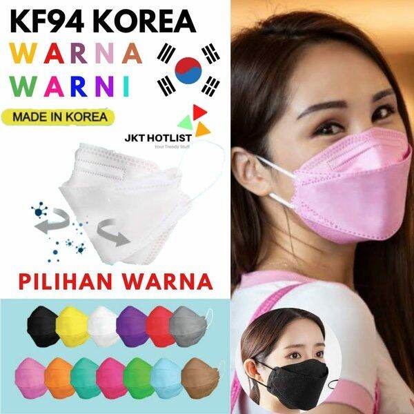 RUMAH RUMY - Masker KF94 WARNA PREMIUM Korea Disposable mask isi 10 pcs ...