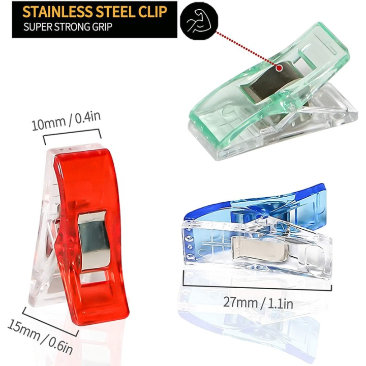 20/50Pcs Multipurpose Sewing Clips Colorful Binding Clips Pl | Lazada PH