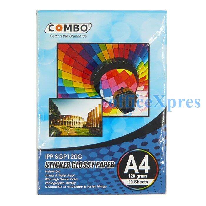 Stiker Kertas Foto / Sticker Glossy Photo Paper A4 120gr Combo | Lazada ...