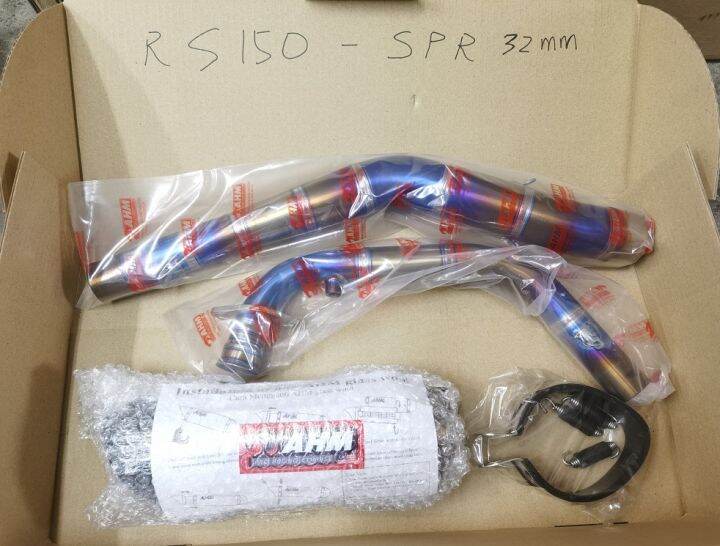 AHM M3 (TITANIUM) SPR 32MM RACING EXHAUST (RS150R) | Lazada
