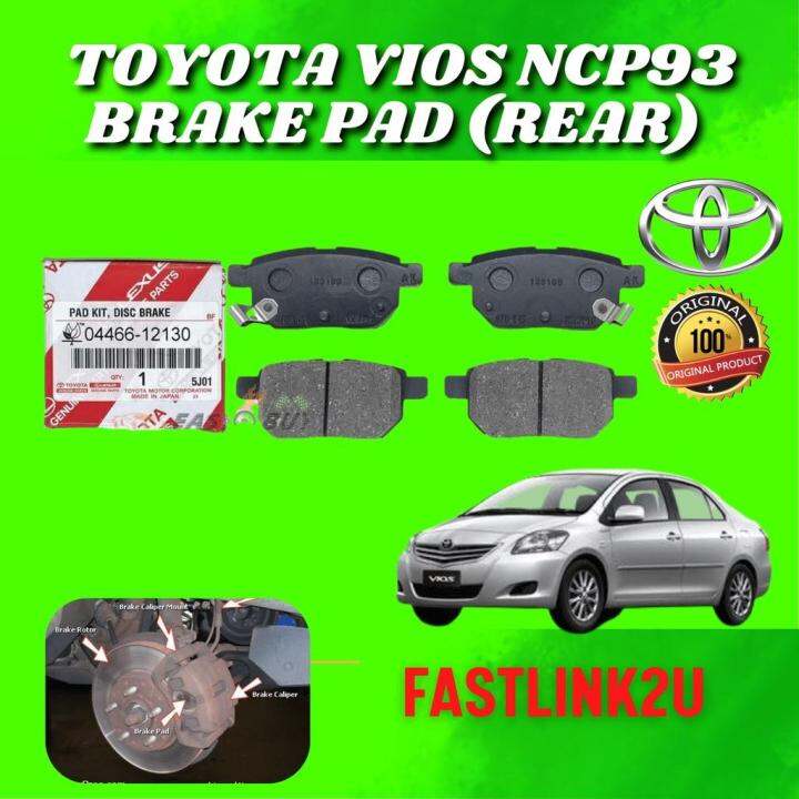 Toyota Vios Ncp93 Dugong Brake Pad Rear Belakang G Spec | Lazada