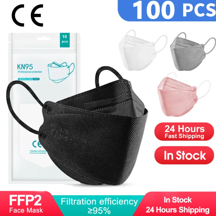 50pcs KF94 Black face mask Original Korea kf94 mask Reusable Disposable ...