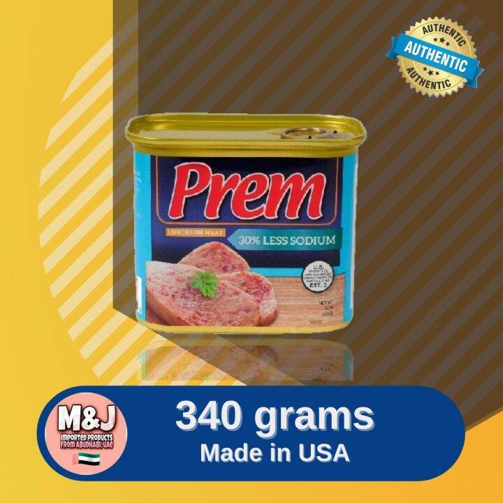 PREM Luncheon Meat 30% Less Sodium 340 grams EASY OPEN | Lazada PH