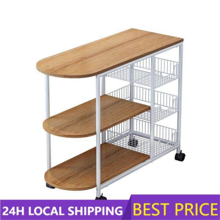 TAOTENG Kitchen trolley Kitchen furniture Multi-Layer Steel Frame Wood ...