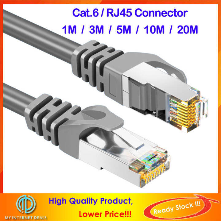 CAT 6 RJ45 LAN Gigabit Network Connector and Ethernet Cable 1M 3M 5M ...