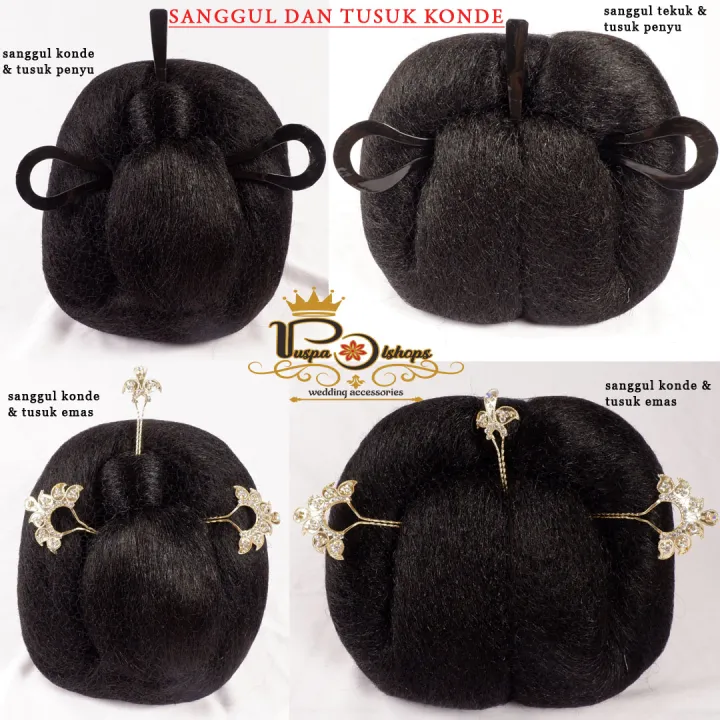 Sanggul Tekuk Sanggul Konde Tusuk Konde Penyu Tusuk Konde Emas | Lazada ...