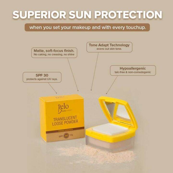 Belo Sun Expert - Translucent Loose Powder 10g with SPF 30 | Lazada PH