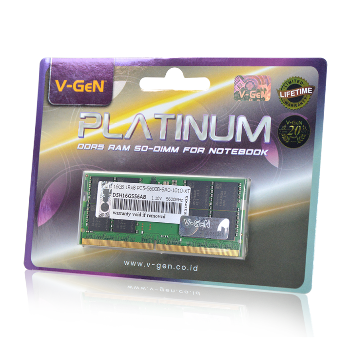 RAM DDR5 Sodimm V-GeN Platinum 16GB PC44800/5600Mhz Memory Laptop VGEN | Lazada Indonesia