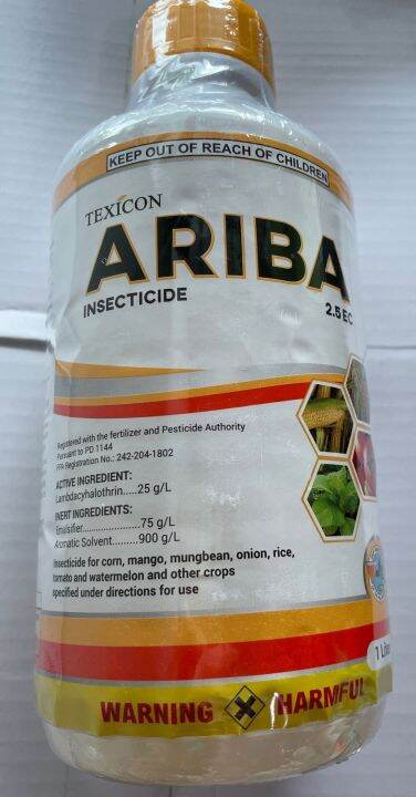 Ariba 2.5 EC Lambda-Cyhalothrin Insecticide (1 liter) Texicon | Lazada PH
