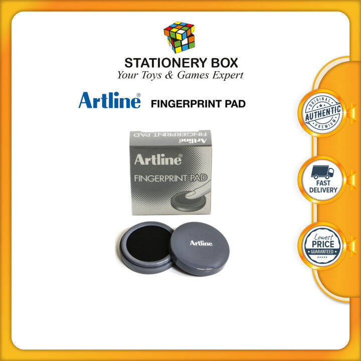 Artline Finger Thumb Print Pad / Stamp Pad / Cop Jari Stamp - Black ...