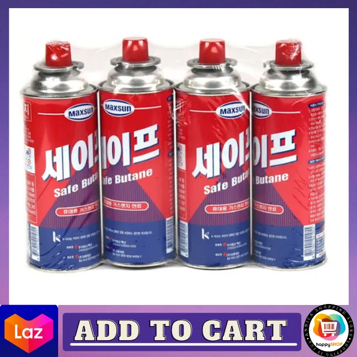 Hot sale! 4 pcs per pack Korean Maxsun Butane Gas Safe Butane 220g for ...