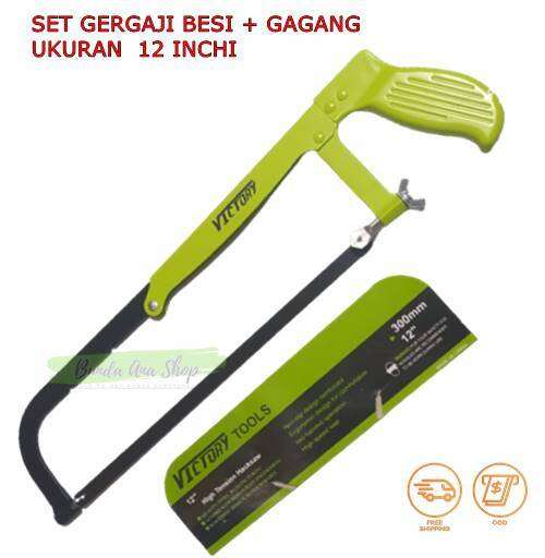 1Set - Gagang Gergaji Besi Gergeji Tangan Stang Gergaji Besi Mata ...