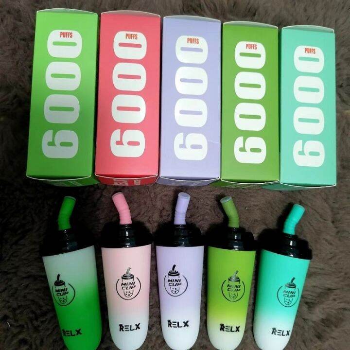 𝙎𝘼𝙇𝙀[𝐋𝐄𝐆𝐈𝐓] RELX MINI CUP 6000 Puff Disposable Pod 6000 Puffs Relx 12ML ...
