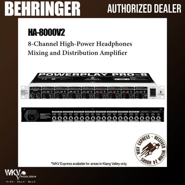 Behringer HA8000 V2 8 Channel High Power Headphones Mixing And ...