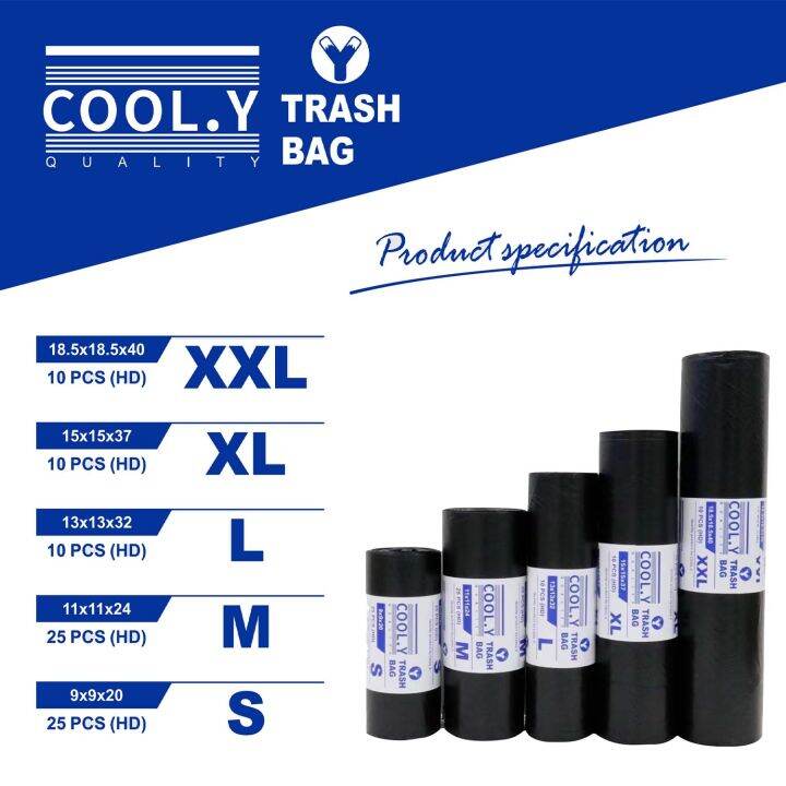 Trash / Garbage Bag Rolls Small / Medium / Large / XL / 2XL / Recycling Bin/Kitchen Bin/Bothroom ...