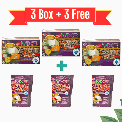 (Buy 3 Get 3 Free) MX3 Coffee Mix 3 in 1 Coffee Mangosteen | Lazada PH