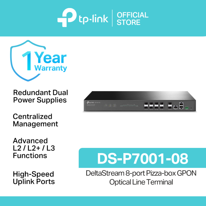 TP-Link DS-P7001-08 DeltaStream 8-port Pizza-box GPON Optical Line ...