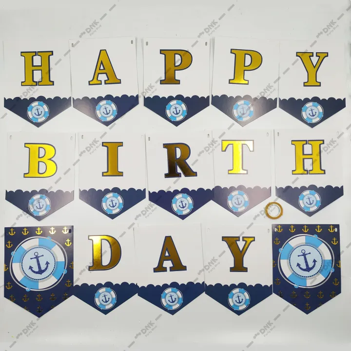 Cutout Flag Hanging Banner - Nautical Sailor Ship Sea Captain Theme ...