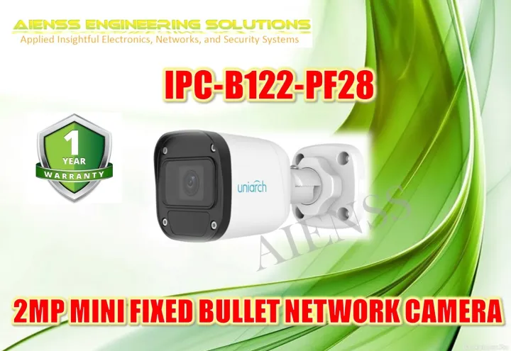 IPC-B122-PF28 2MP Mini Fixed Bullet Network Camera Uniarch | Lazada PH