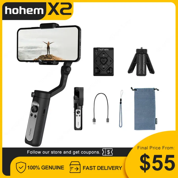 hohem iSteady X2 Mobile Phone 3-Axis Gimbal Stabilizer Shooting Live Broadcast Smart Anti-shake ...