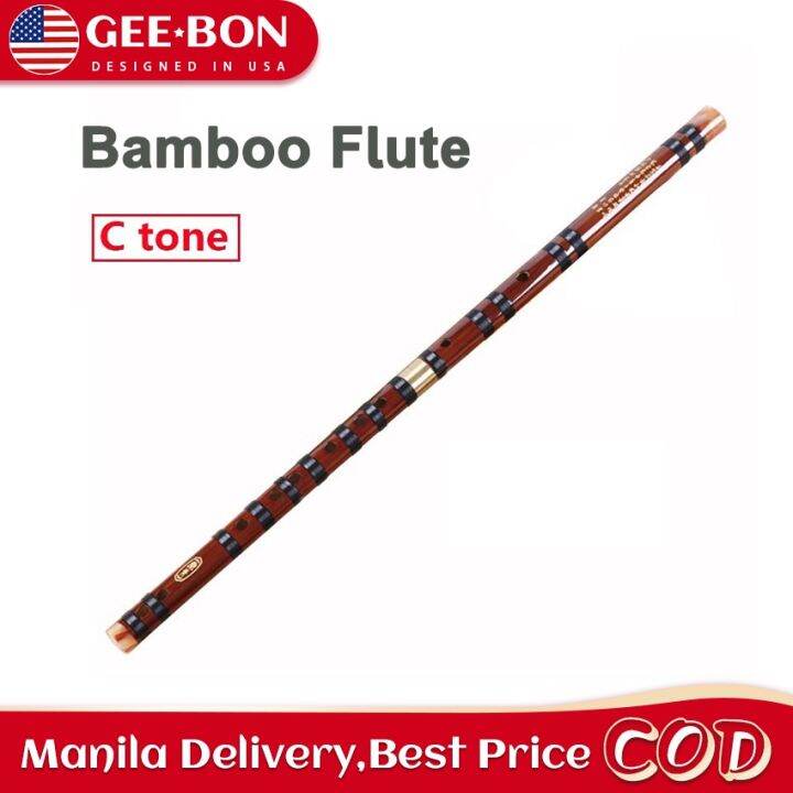 GEEBON Bamboo Flute Dizi Chinese Musical Woodwind Instrument C Key ...