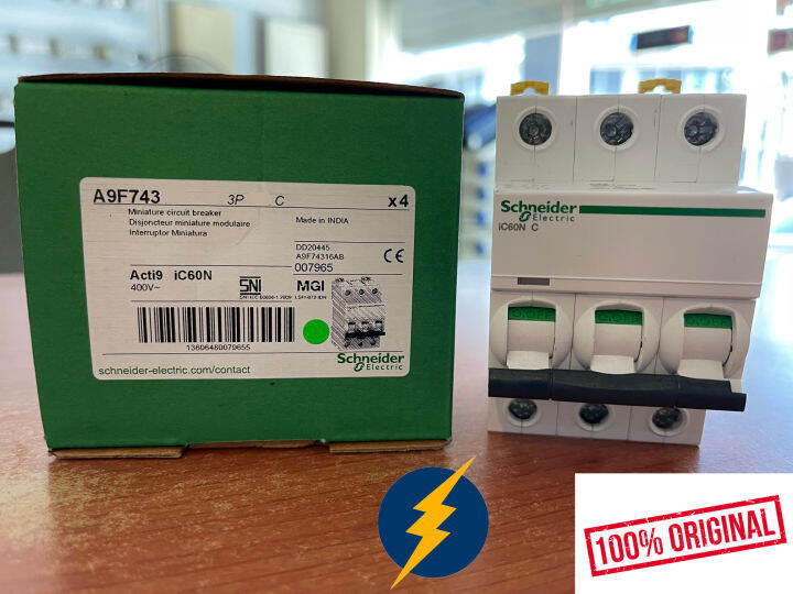 SCHNEIDER MCB HIGEST QUALITY 3 POLE A9F SERIES A9F74306 A9F74310 ...