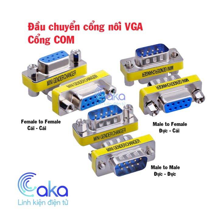 Đầu nối VGA sang VGA - Đầu chuyển cổng COM VGA RS232 BD9 các loại | Lazada.vn