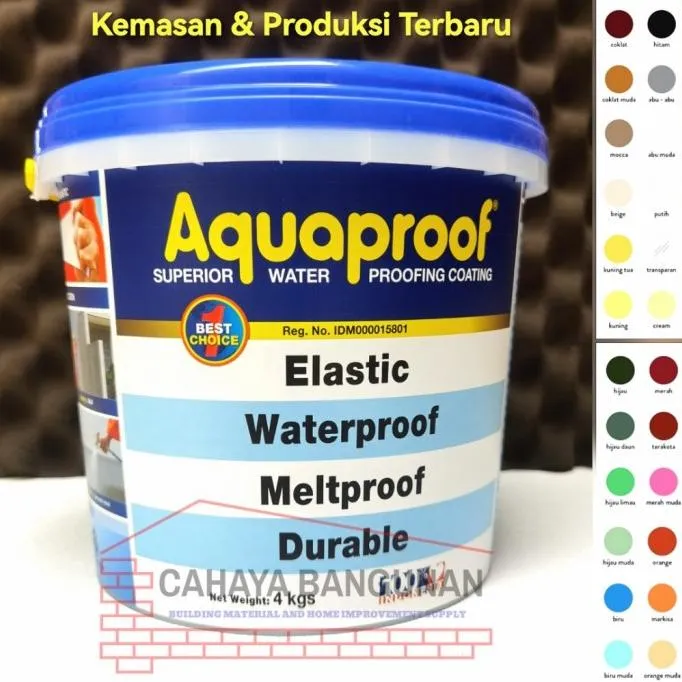 Aquaproof Aqua Proof Cat Anti Bocor Waterproofing Galon 4Kg 5Kg 4 5 Kg ...