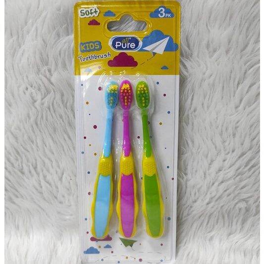 All Pure Kids Toothbrush Soft 3PK | Lazada PH