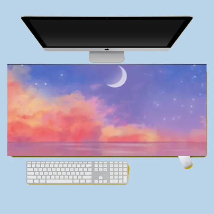 2022 Red Sunset Cloud Desk Mat, Keyboard Large Mousepad, Desk Mat ...